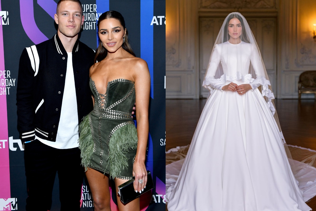 Christian McCaffrey Slams 'Evil' Criticism of Olivia Culpo's Wedding Dress