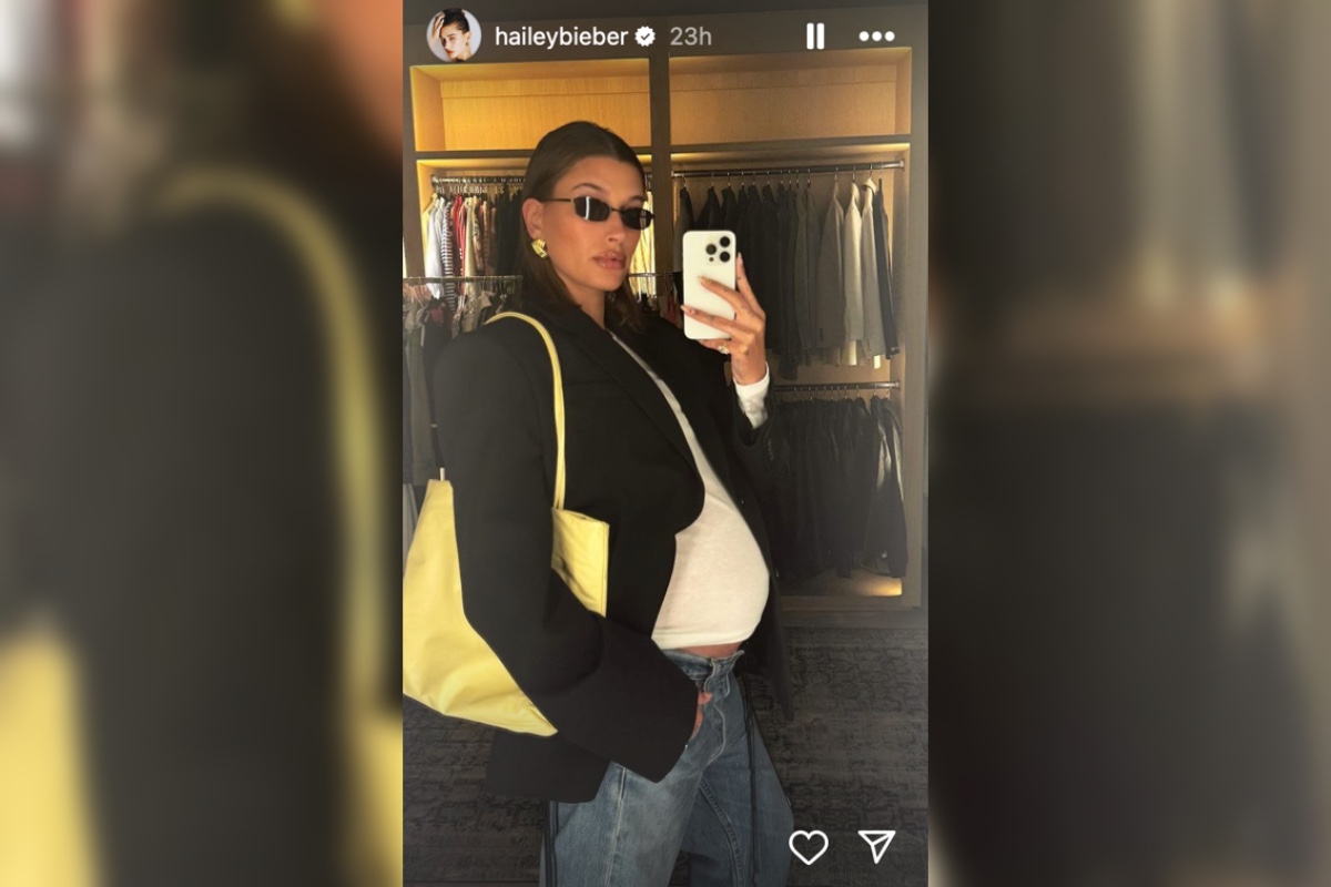 Pregnant Hailey Bieber Shows Off Baby Bump on Shopping Trip