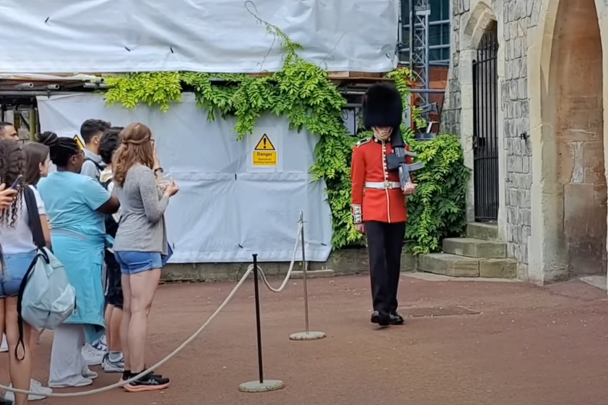 Buckingham Palace Guard Takes Massive Fall in Hilarious Video