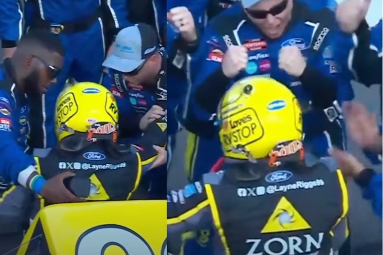 NASCAR's Layne Riggs Dislocates Shoulder Celebrating in Video
