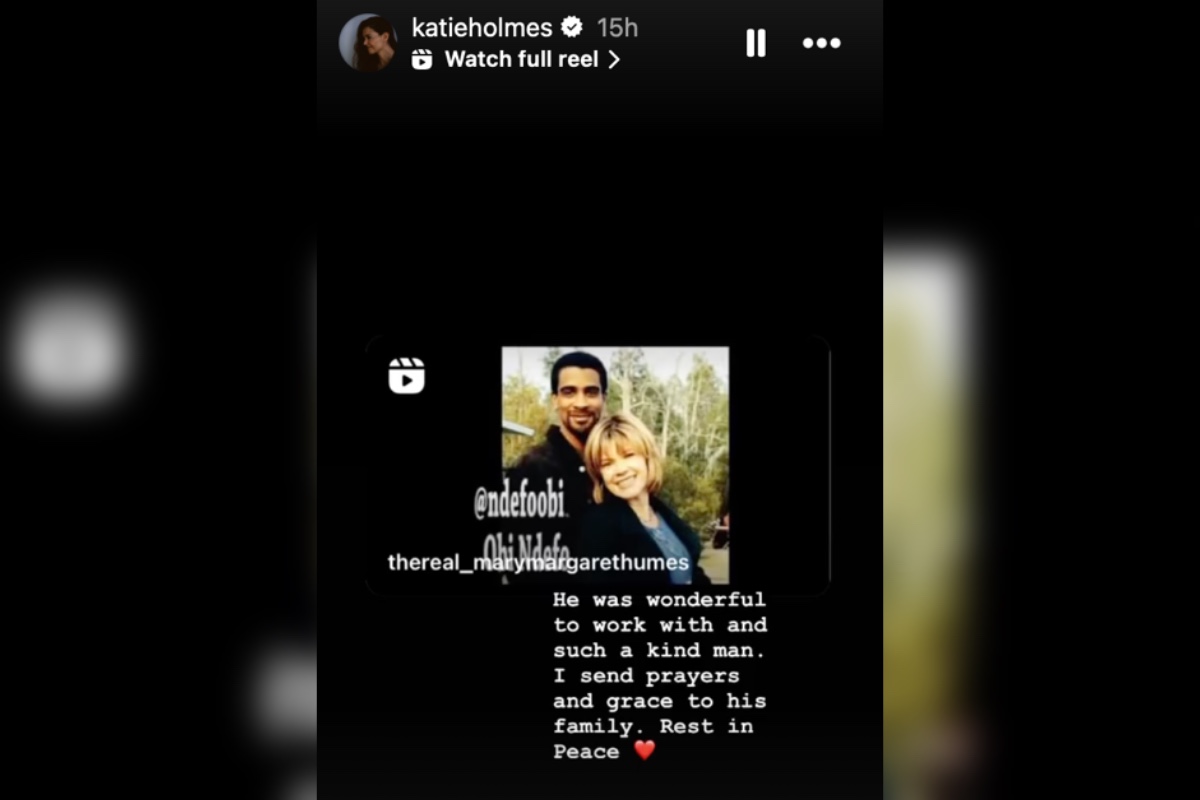 Katie Holmes Pens Tribute to Costar Obi Ndefo After His Death