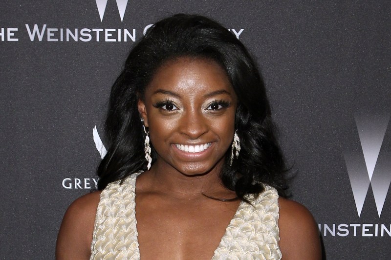 Simone Biles Rocks Jaw-Dropping Mesh Gown at Film Premiere