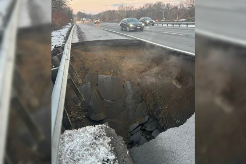 Sinkhole Appears on New Jersey Highway, Prompting Closures