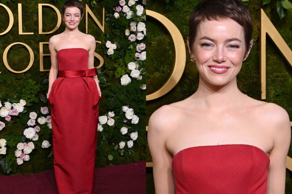 Emma Stone Debuts Bold New Haircut at 2025 Golden Globes: See the Pics!