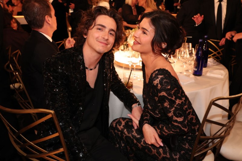 Timothée Chalamet and Kylie Jenner Cuddle Up During Rare Public Date Night at 2025 Golden Globes