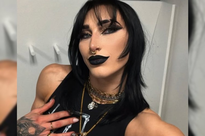 WWE's Rhea Ripley Poses in Tank Top During At-Home Workout