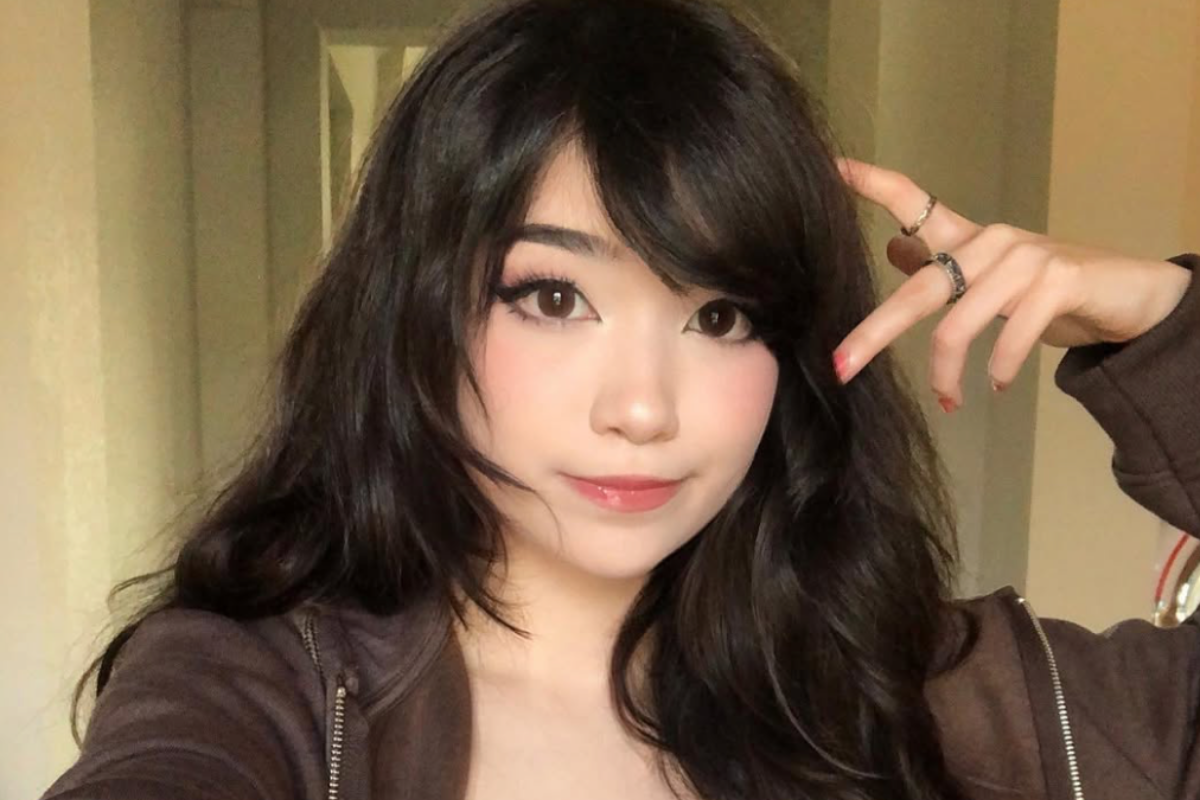 Emiru Wears Cut-Out Sweater as She Models Ashy Brown Wig