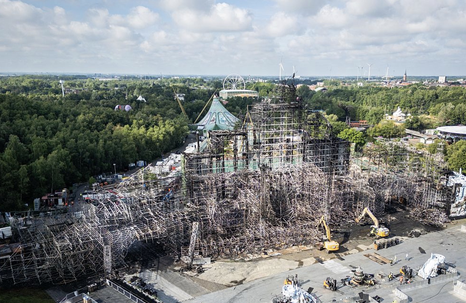 Major Music Festival's Main Stage Goes up in Flames