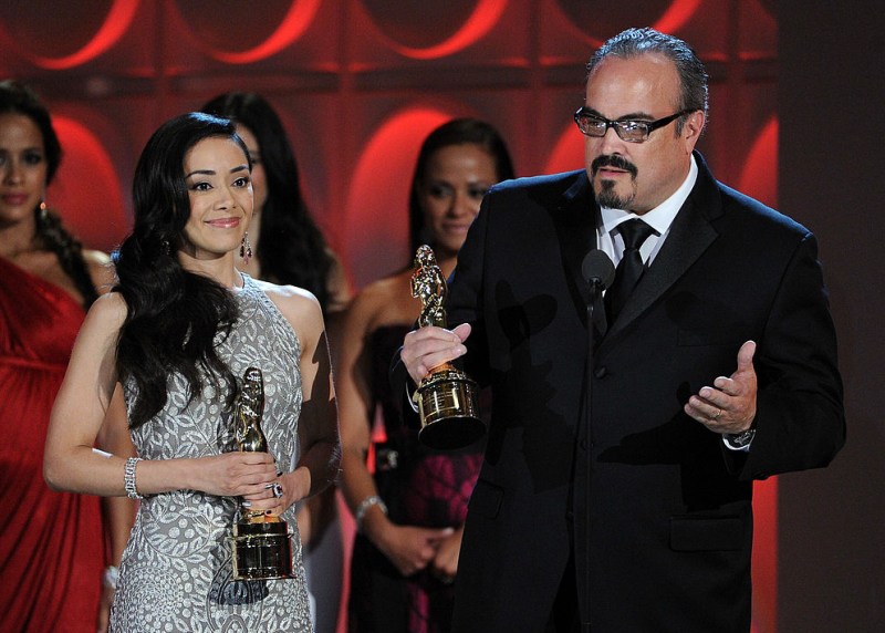 'Lucifer' Star Aimee Garcia Models Pink String Swim Top