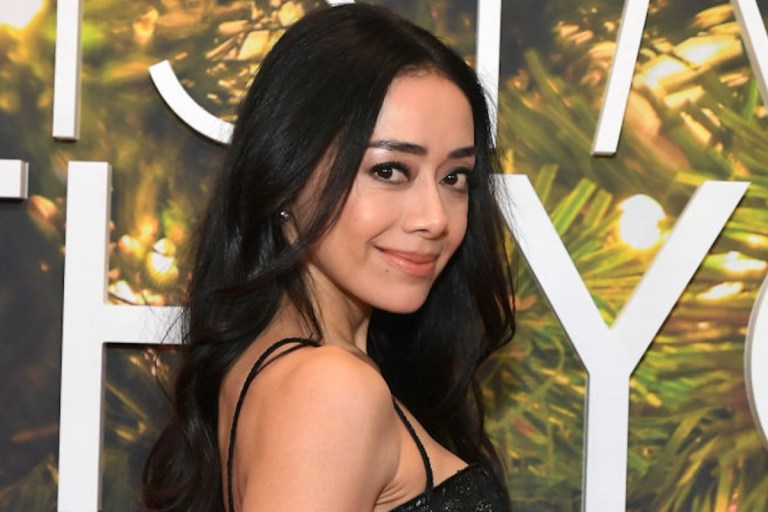 'Lucifer' Star Aimee Garcia Models Pink String Swim Top