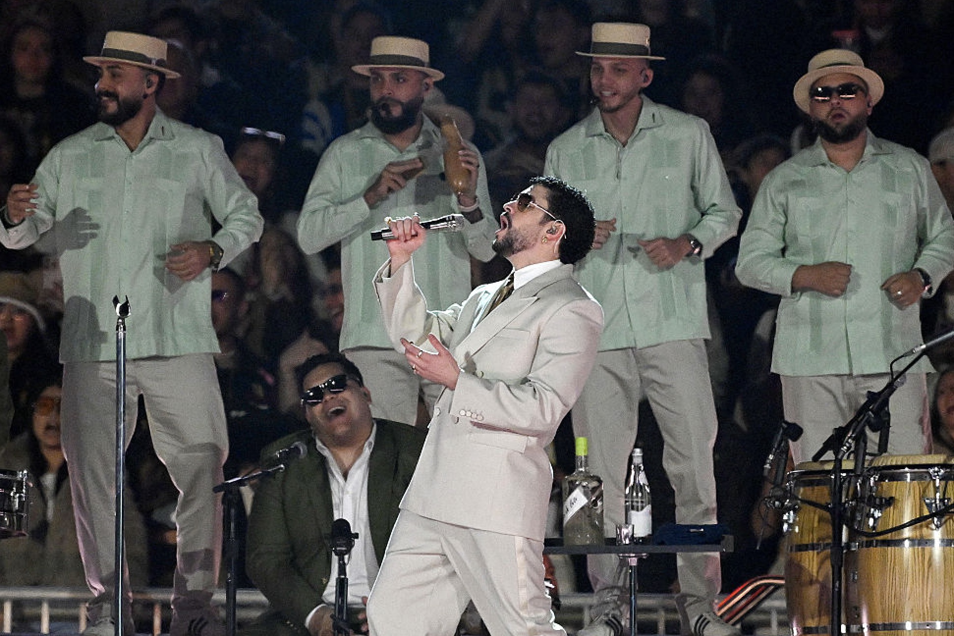 Bad Bunny Suffers Embarrassing Fall During Concert Ahead of Super Bowl ...